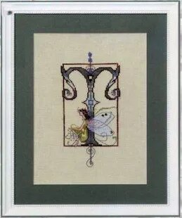 Набор для вышивки крестом Amishop Gold Collection Буквы сказочного T, 14CT unprint canvas