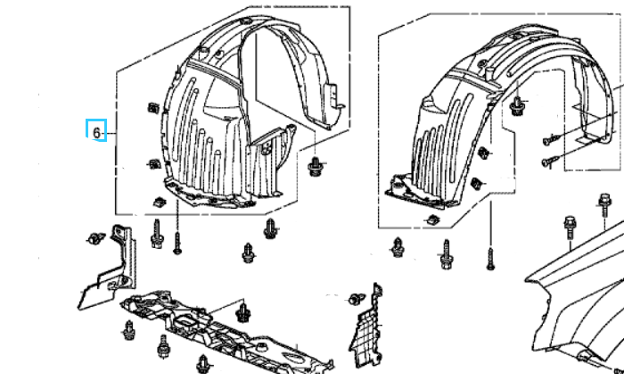 Крыло, прав. передн. внутр. (Оригинал)