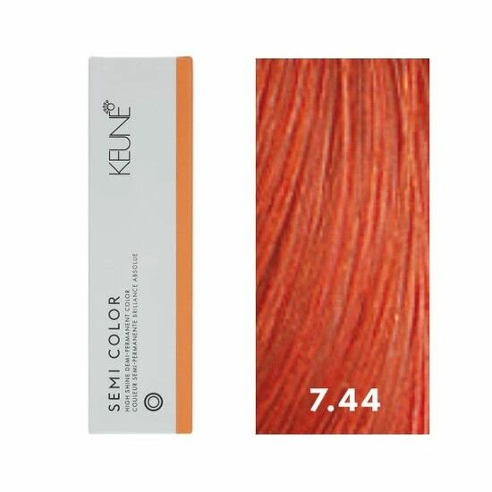 KEUNE SEMI COLOR 7.44, 60ml - краска для волос Средний интенсивно-медный блондин