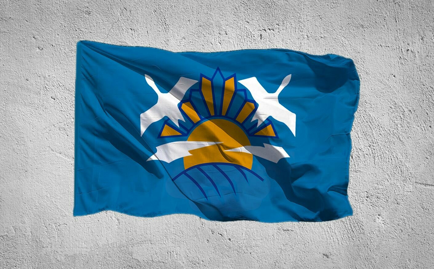 Флаг группировки Учёные, 70х105 см на шёлке для ручного древка