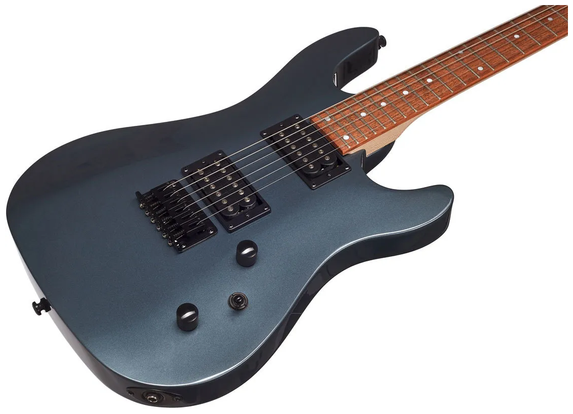 Электрогитара Cort KX100-MA, металлический серый цвет, суперстрат, 24 лада