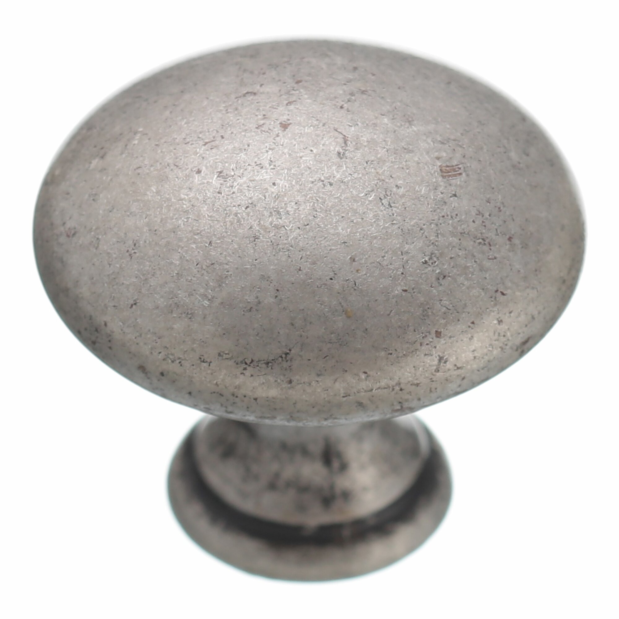 Ручка мебельная кнопка GIUSTI LINEA DECOR WPO2024/25.00E8 блестящее винтажное серебро