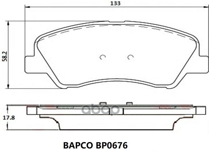 Колодки тормозные дисковые передние BAPCO арт. BP0676