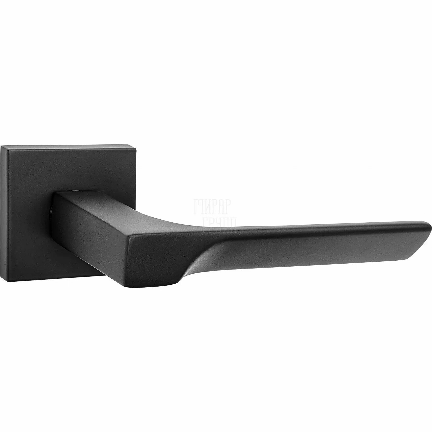 Дверные ручки Renz (Ренц) "Румо" INDH 325-03 slim на квадратной розетке черный