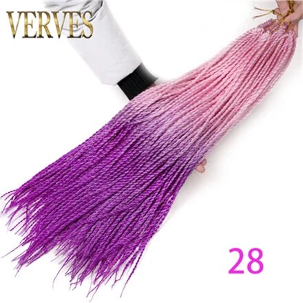 Косы VERVES Сенегальские твист омбре фиолетовый, 24 дюйма, 3 шт./лот