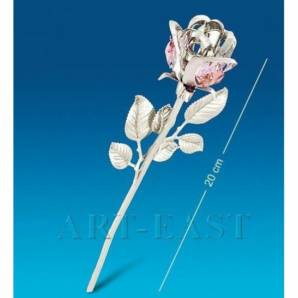 Фигурка Цветок посеребр. с цв. кр. A1976390 Crystal Temptations, Металл, кристалл