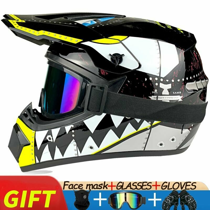 Шлем для картинга и мотокросса, одобренный DOT ABS для мальчиков и девочек для взрослых