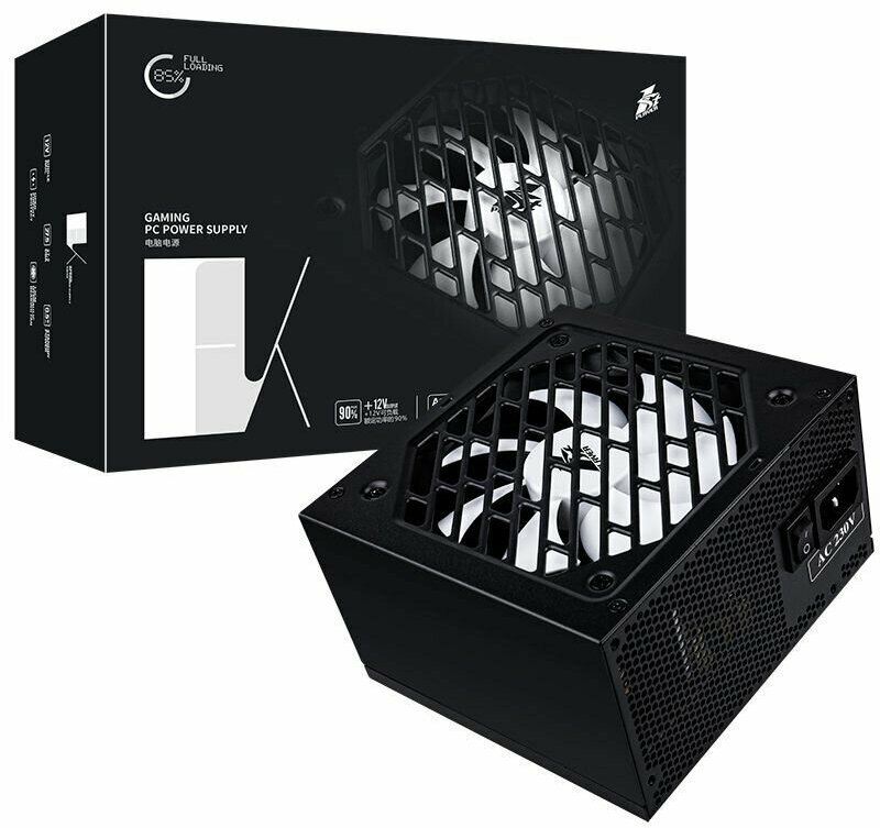 Блок питания 1STPLAYER FK 700W (ATX 2.4, APFC, 120mm fan / PS-700FK, 24+2x4+2x6/8пин)