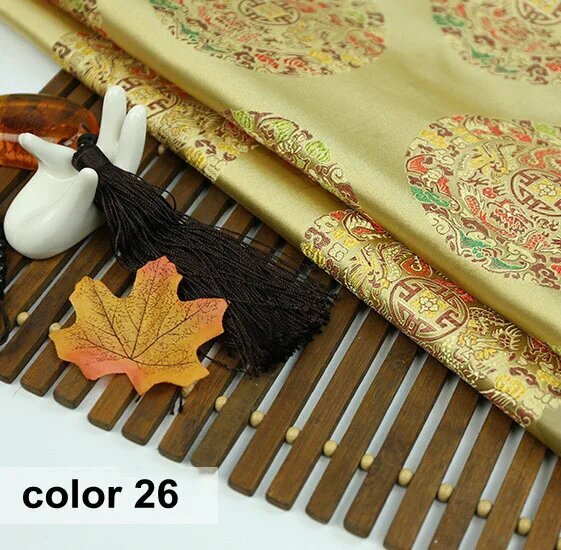 Парчовая ткань китайская, Color 26, коричневый