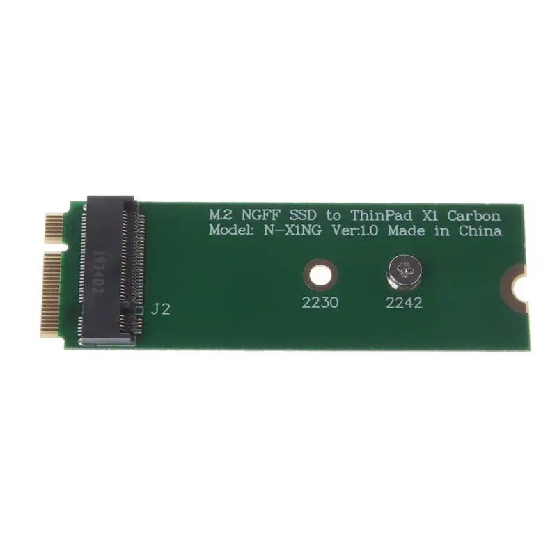Адаптер M.2 NGFF SSD для Lenovo ThinkPad X1 Carbon, зеленый