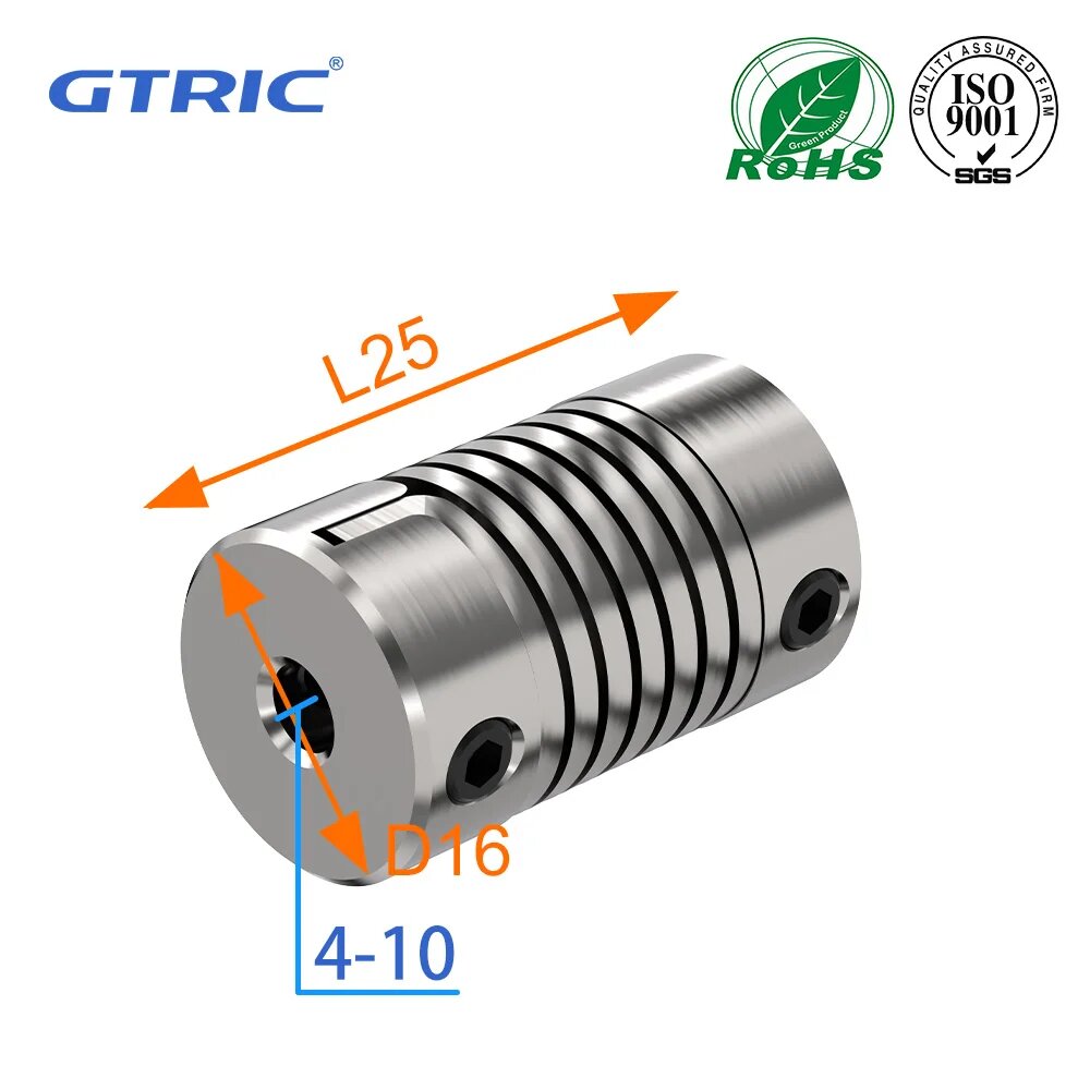 Муфта GTRIC D16L25, внутр. диаметр 4x6.35