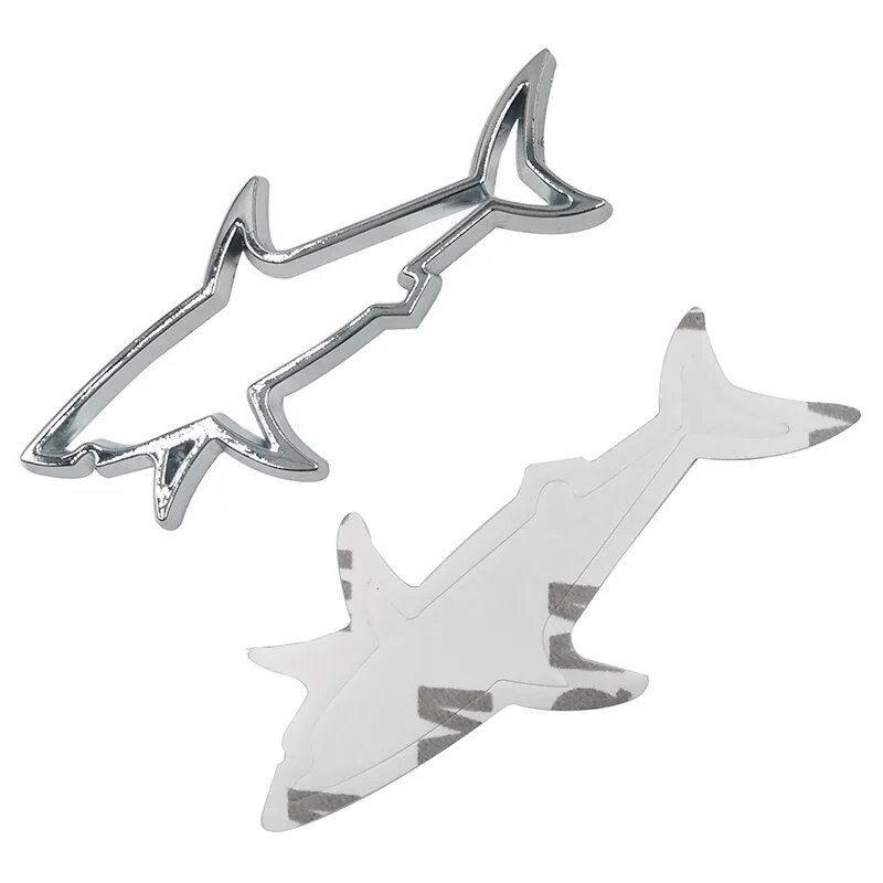 3D металлическая наклейка для стайлинга автомобилей, полая рыба, акула, эмблема, значок, наклейки, автомобили, мотоцикл, компьютер, крышка топливного бака, аксессуары