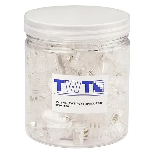 Коннектор Lanmaster (TWT-PL45-8P8C/JR100) UTP кат.5E RJ45 прозрачный (упак:100шт)