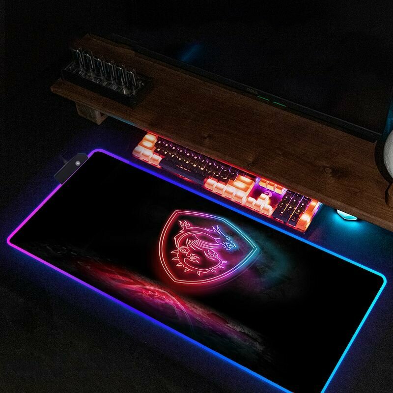RGB Игровой плеер Msi gaming, игровой коврик для мыши, клавиатура, компьютерные аксессуары, покрывало для стола 40x90xxl