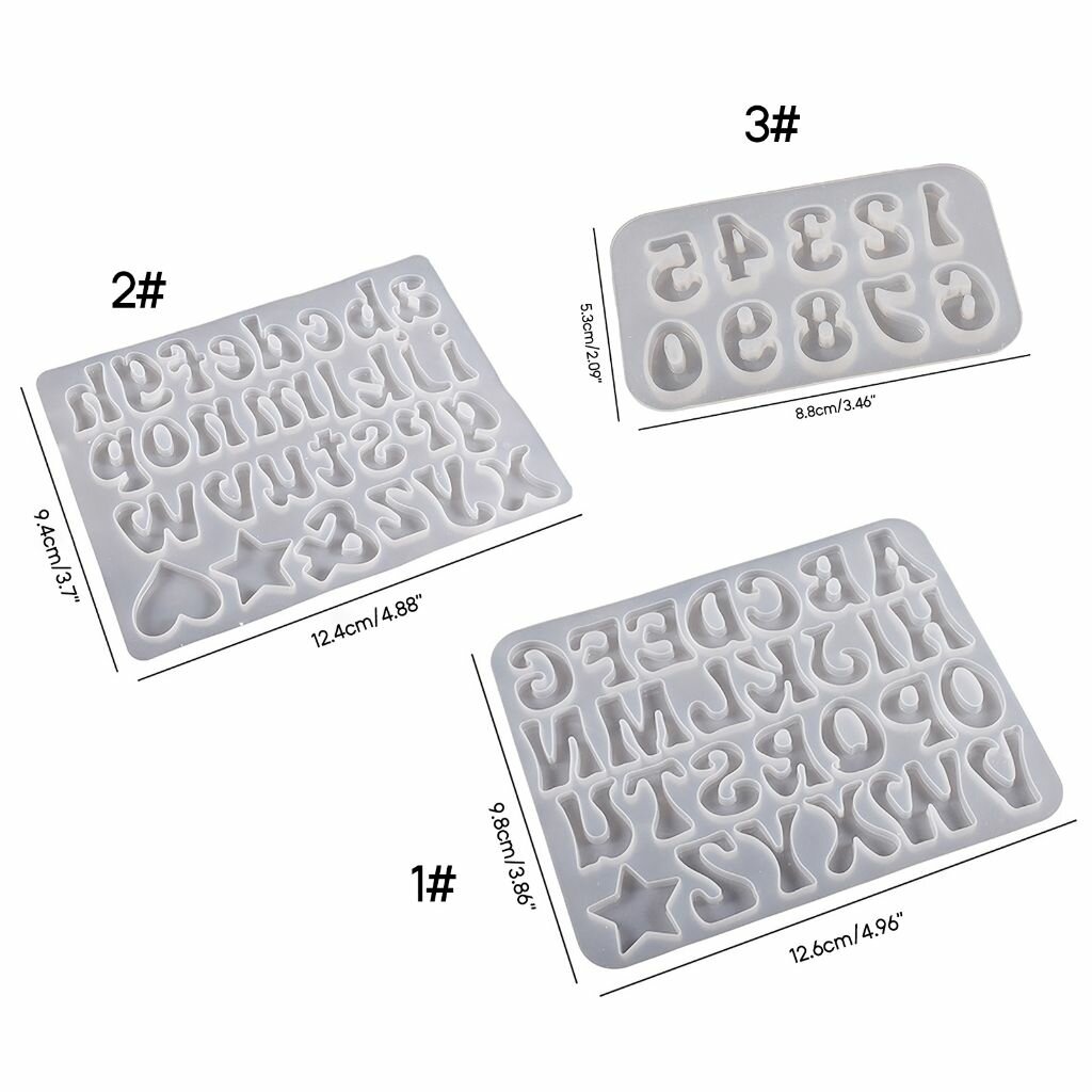 Силиконовые формы алфавита и цифр для эпоксидной смолы