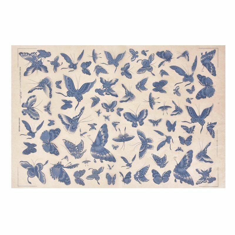 Подглазурная сине-белая бумага для деколи керамики