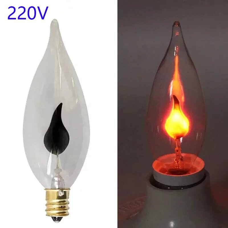 E14 E27 Лампа пламени Светодиодная лампа с динамическим эффектом пламени 9 Вт 15 Вт Кукурузная лампа AC110V 220V Креативная мерцающая эмуляция Декор Светодиодная лампа