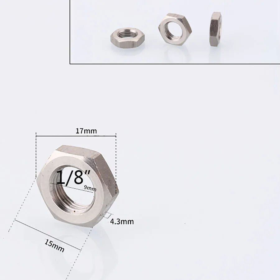1/8 "1/4" 3/8 "1/2" 3/4 "1" BSP Женская резьба с шестигранным замком гайка труба фитинг 304 нержавеющая сталь