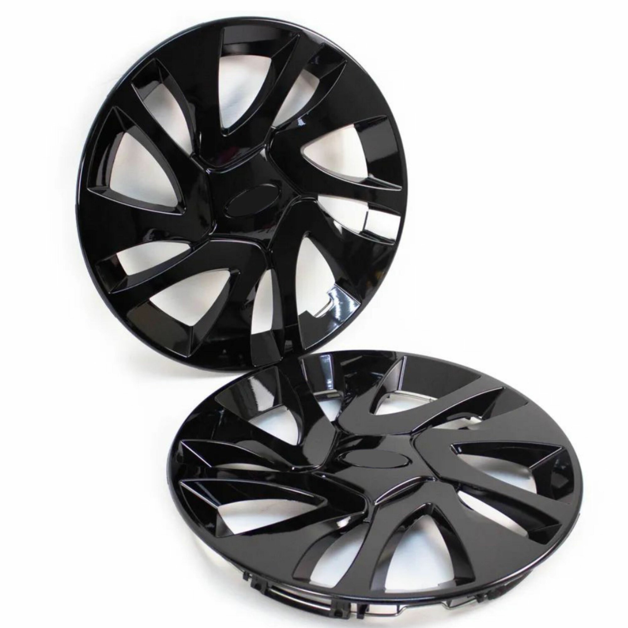 Колпаки на колеса Гранта R14 Черный лак Косой рисунок 4 штуки