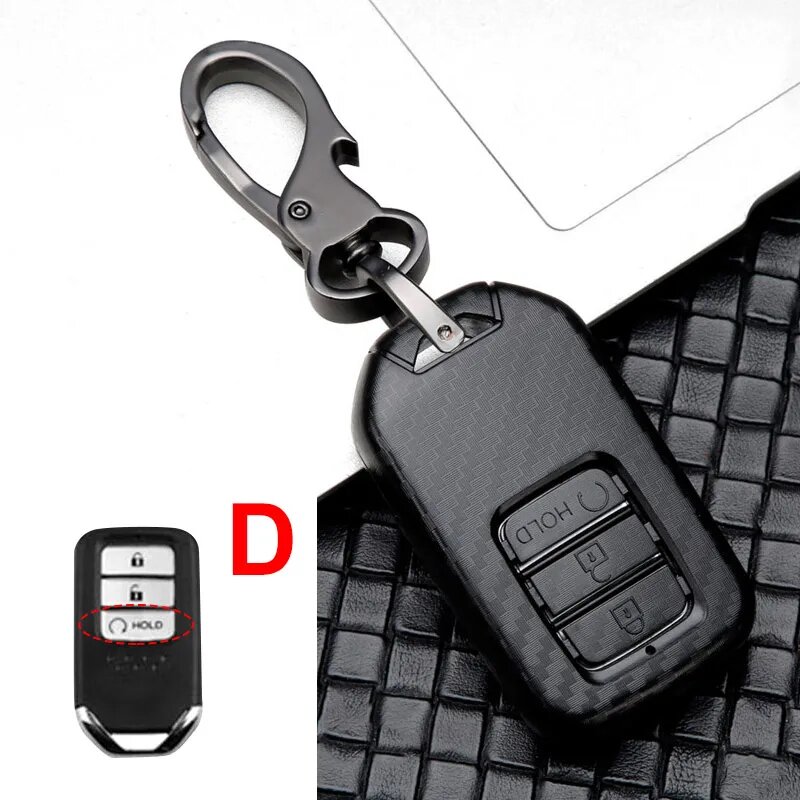 Карбоновый чехол для ключей от автомобиля Honda Civic CR-V HR-V Accord Jade Jazz City Pilot Crider D