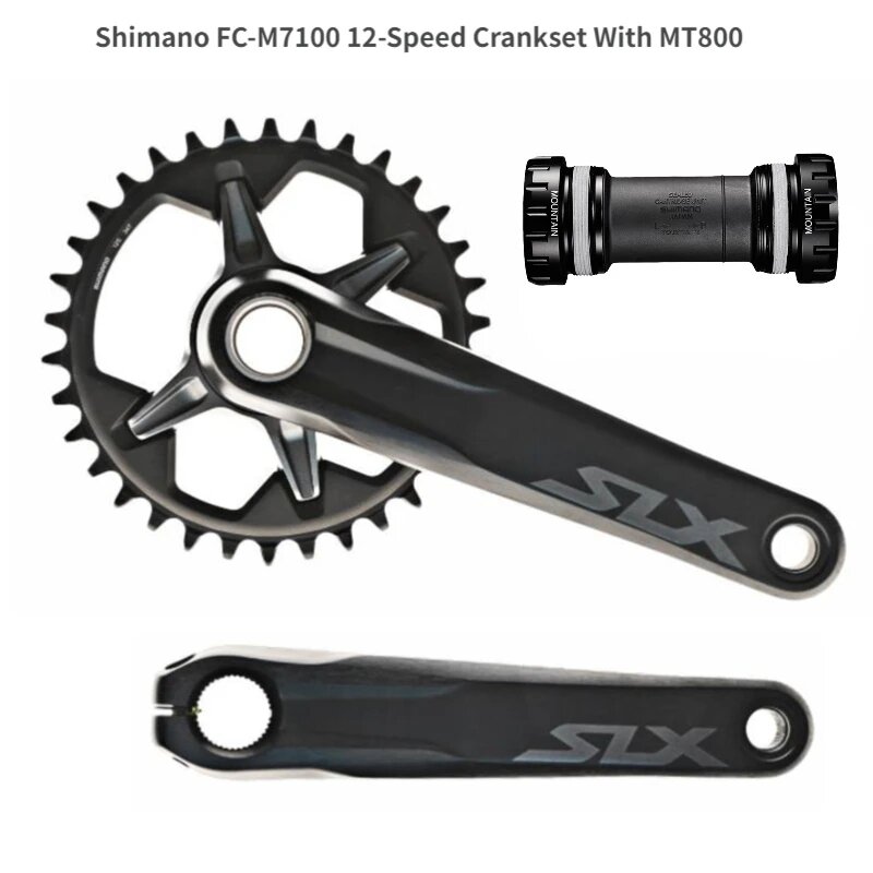 Shimano SLX FC M7100 шатуны 12 скоростей 32T 34T 170 мм, 32T, With MT800-PA