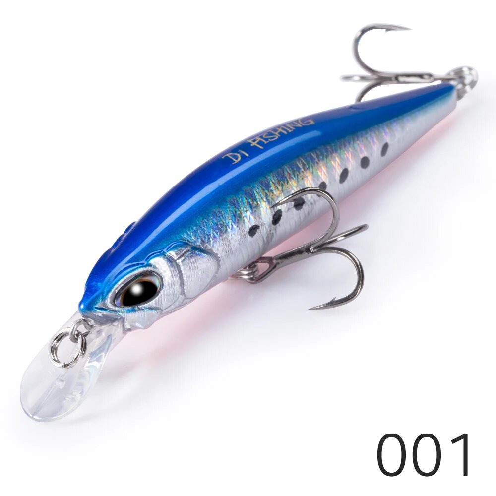 Воблер D1 Minnow 77 мм, 8.4 г, цвет 001