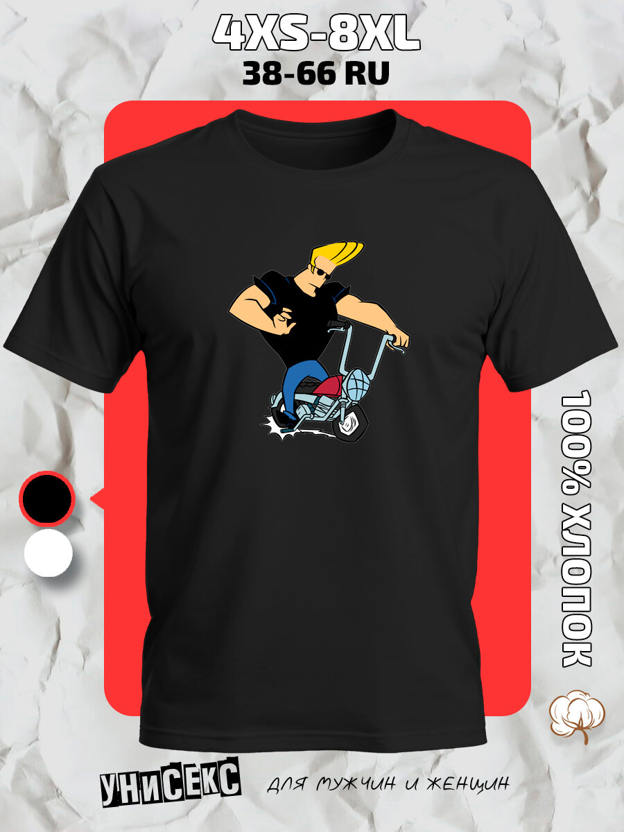 Футболка с принтом Джонни браво Johnny bravo