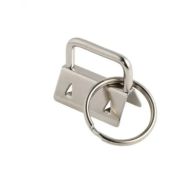 10 шт. брелок для ключей, фурнитура, брелок для ключей, сплит-кольцо, браслеты на запястье, хлопковый хвостовой зажим, лента, кожаный зажим, съемные соединители, поставки