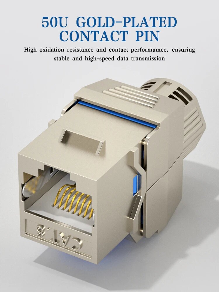 ZoeRax CAT8 keystone jack RJ45 — фото 1