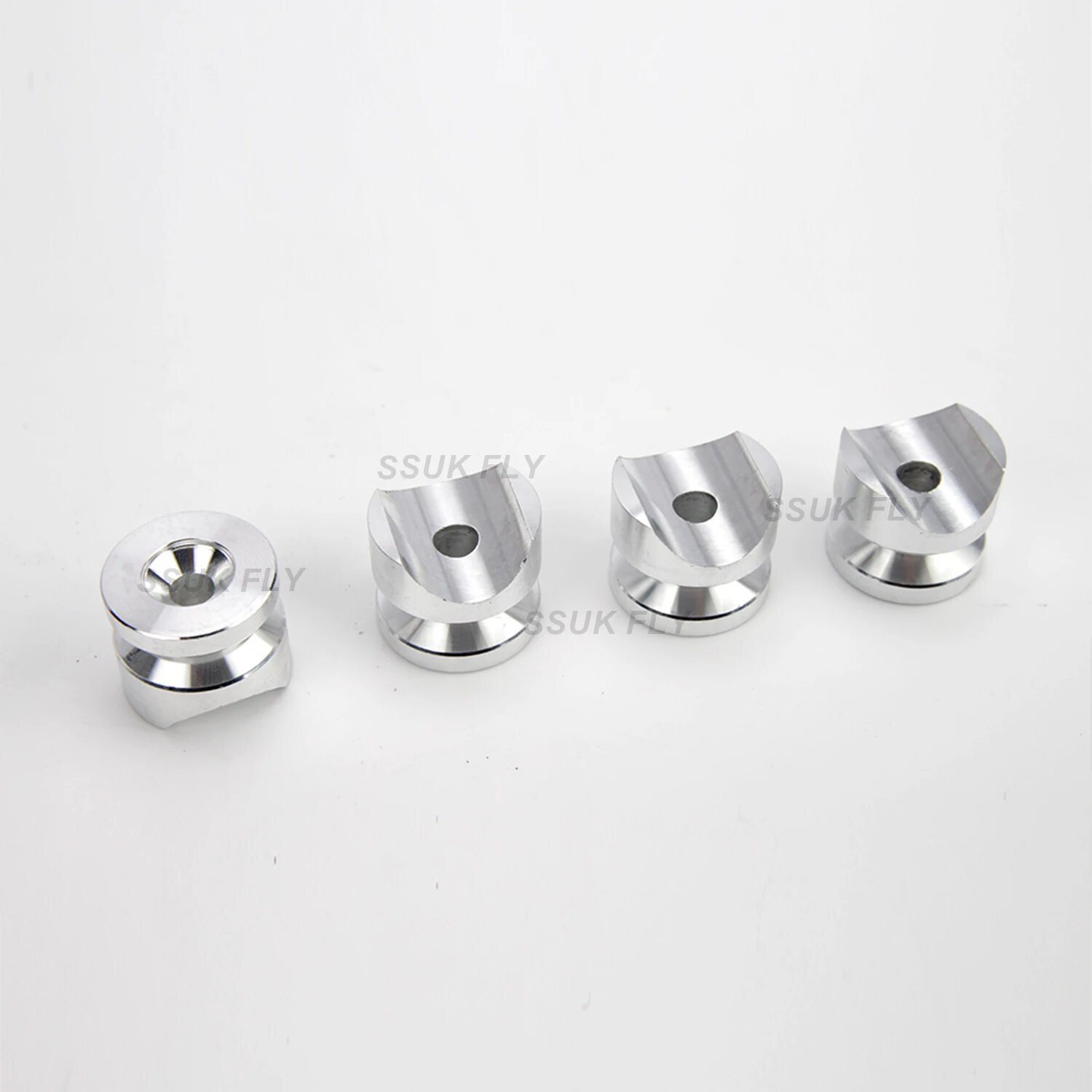 Верхний кронштейн для мотоцикла, базовая пластина, втулка, накладка, пряжка, проставки, хвостовая коробка, задний багажник, чемодан, боковая коробка, кронштейн, аксессуары Серебряный, 4PCS white pads