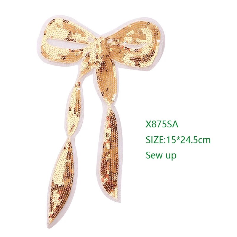 1 шт. красочный бант с блестками вышитые наклейки с утюгом на одежде DIY полосатая одежда Лоскутные наклейки индивидуальные значки