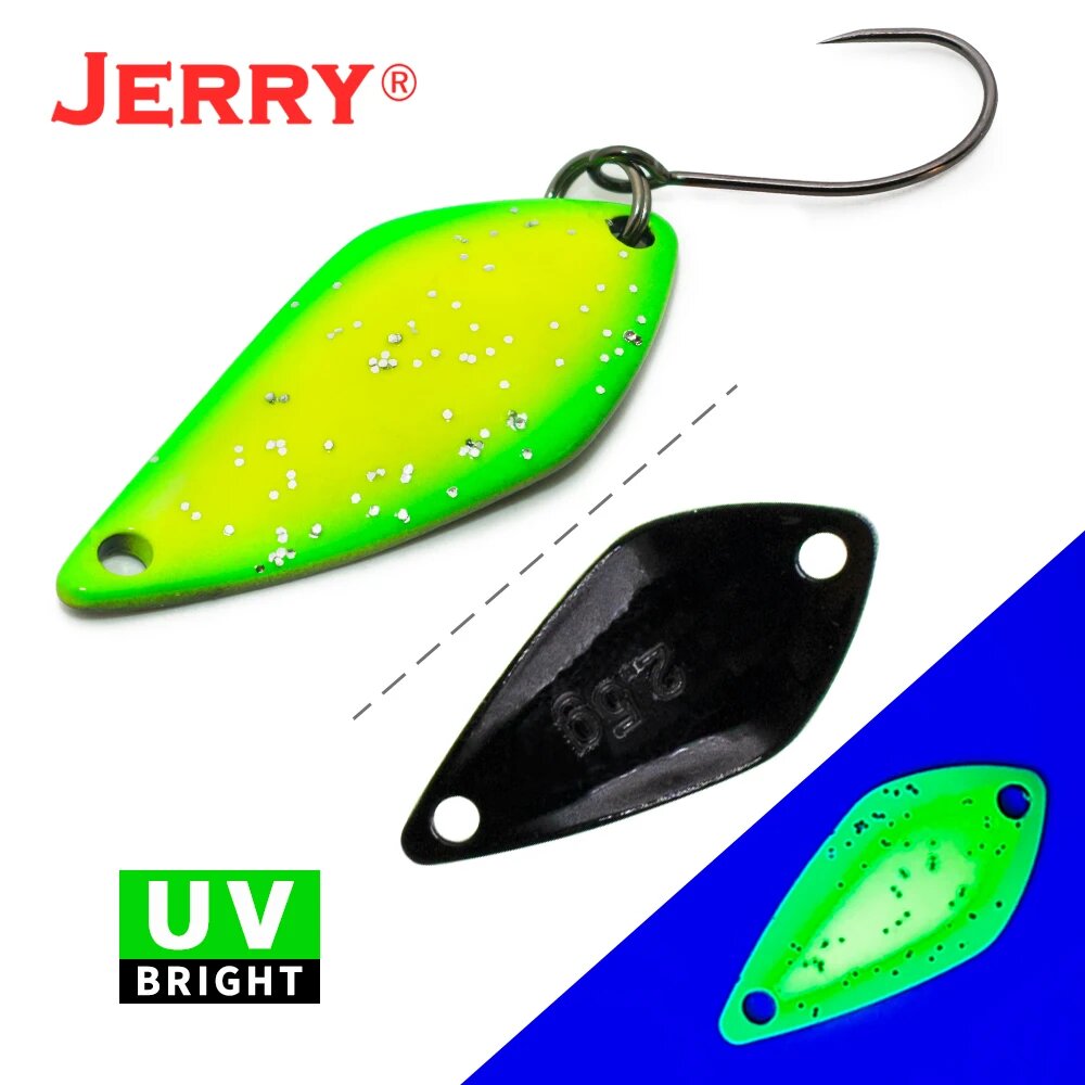 Jerry Aquarius микро блесны для форели 2.5g 3.5g 5g Зеленый, 2.5g Iron, T201