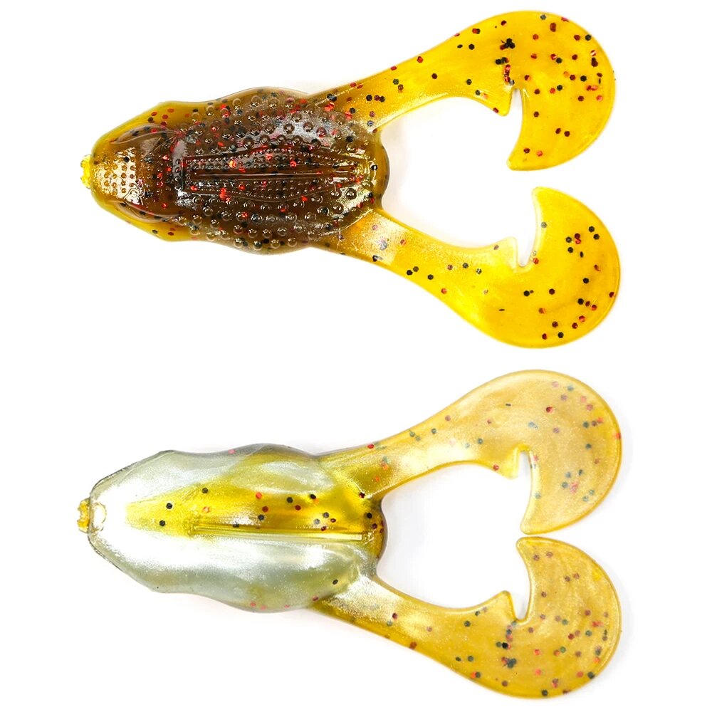 Peak Lure Fishing силиконовая лягушка, BROWN WHITE, 3 шт