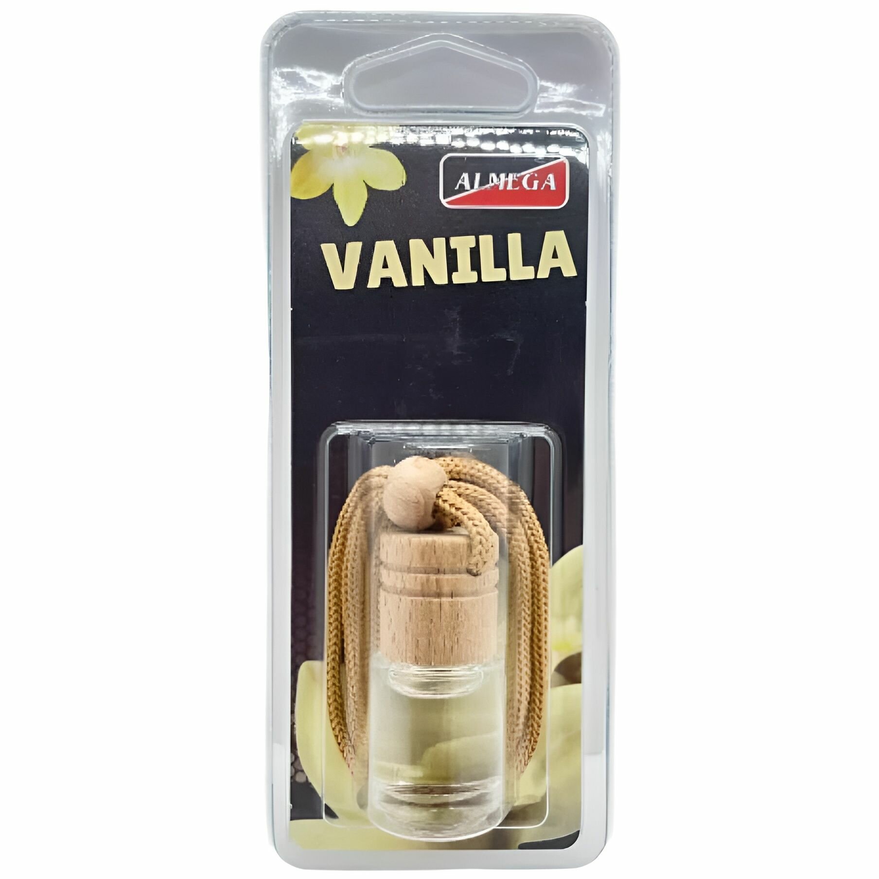 Ароматизатор для авто жидкий ALMEGA VANILLA (Ваниль) бутылочка, подвесной