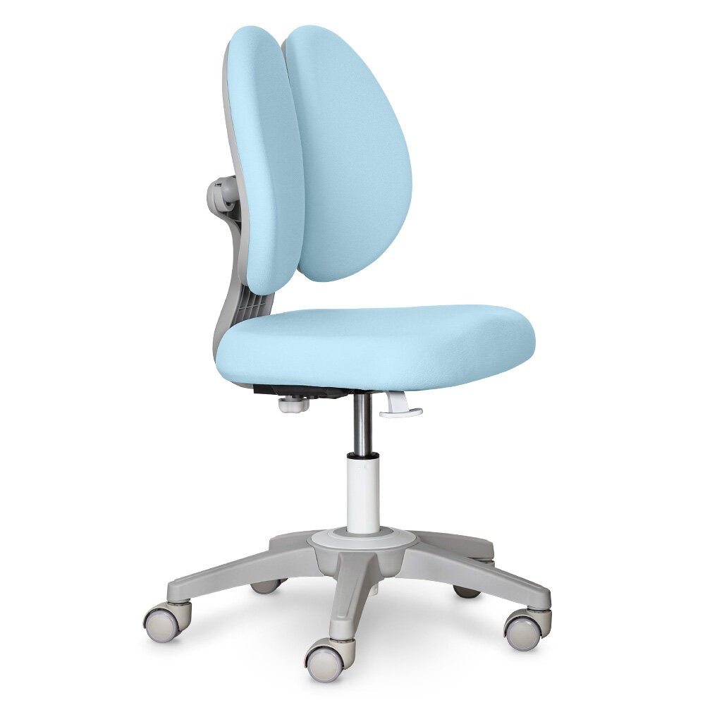 Кресло детское компьютерное ортопедическое для парты ErgoKids Sprint Duo Lite Blue (арт. Y-412 Lite KBL) с чехлом