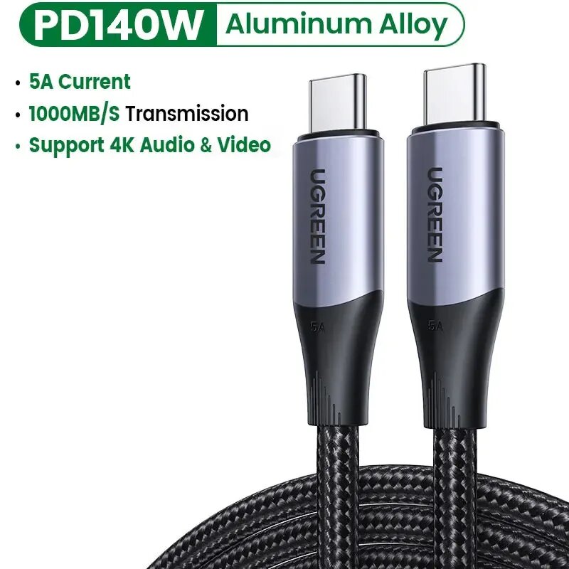 UGREEN 240 Вт USB 3.2 Тип C Кабель Gen 2 USB C к USB C Кабель 100 Вт 5 А Быстрая зарядка данных Для Apple iPhone 15 ipad Macbook Android