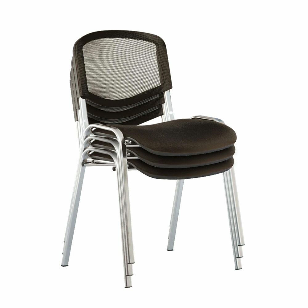 Стул для посетителя изо ISO NET chrome (3 шт)_OH/5 C11 черный