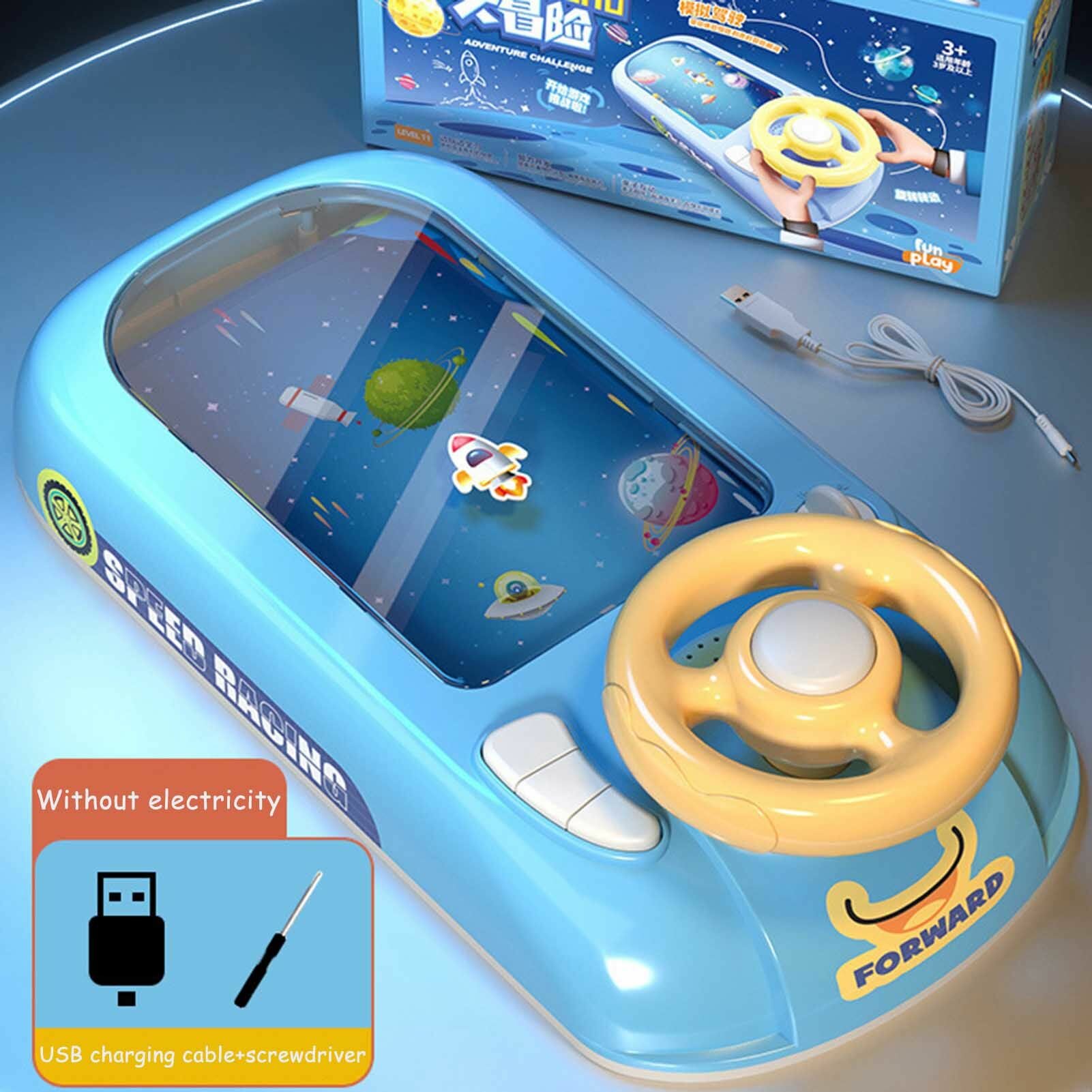 Детский музыкальный электронный симулятор вождения гоночный автомобиль игра для детей рулевое колесо