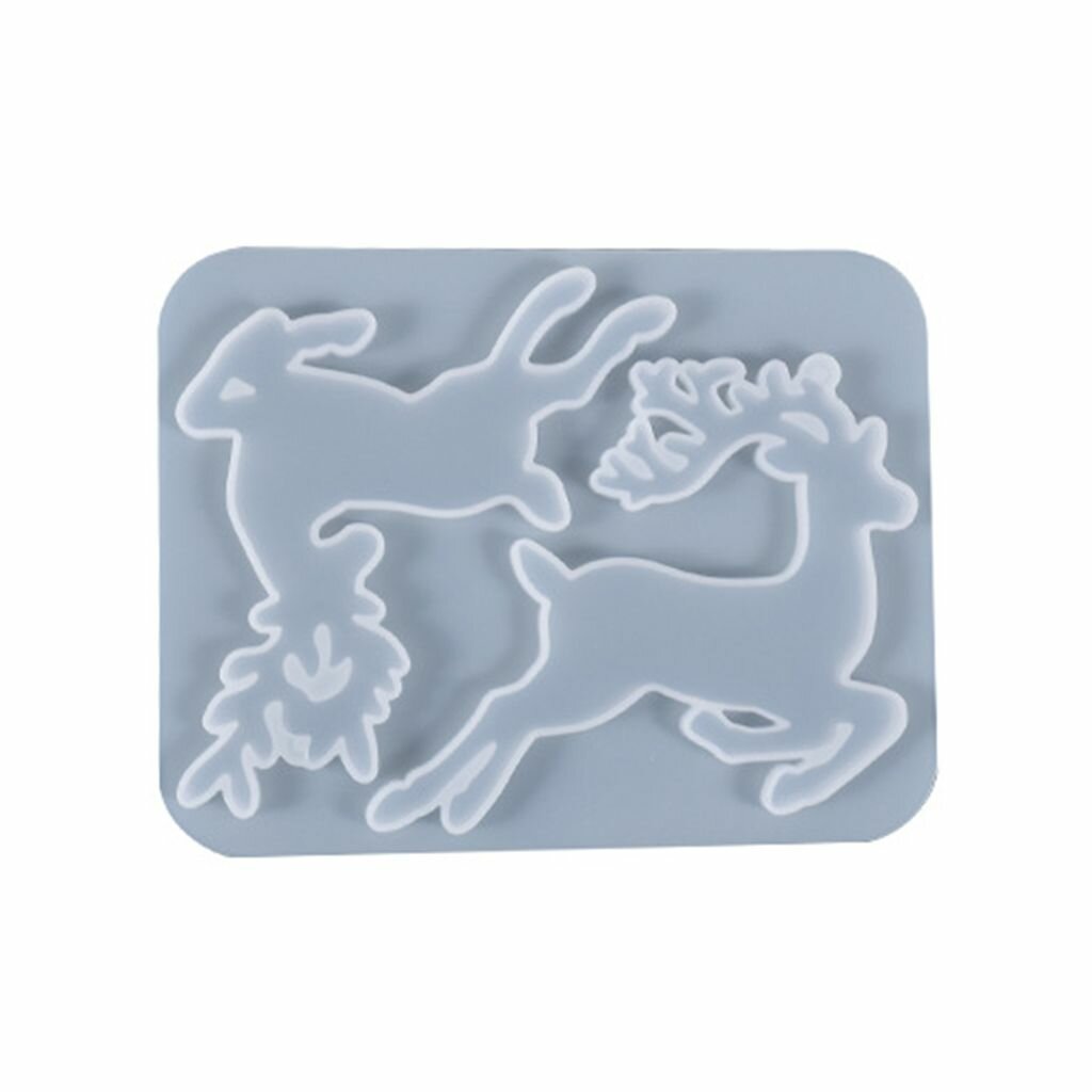 Рождественский лось Брелок Силиконовая форма