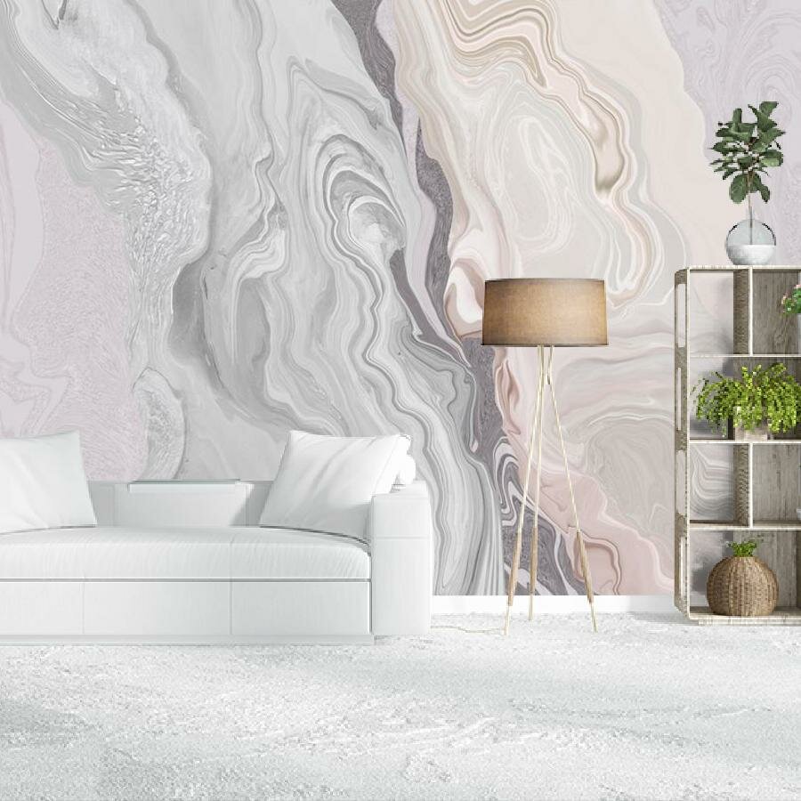 Фотообои Мрамор розовый 13-569-M-Флок 270 x 300 см (ВхШ) Бесшовные, флизелиновые, влагостойкие обои