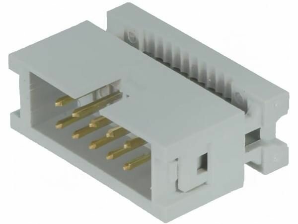 Разъем CONNFLY AWHP-10B, Разъем "папа" плоский кабель IDC10 без выталкивателя