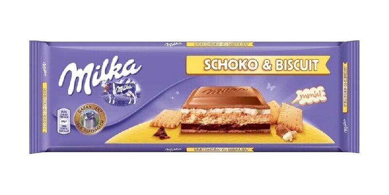 Шоколад Milka молочный Choco Biscuit Chocolate 300г