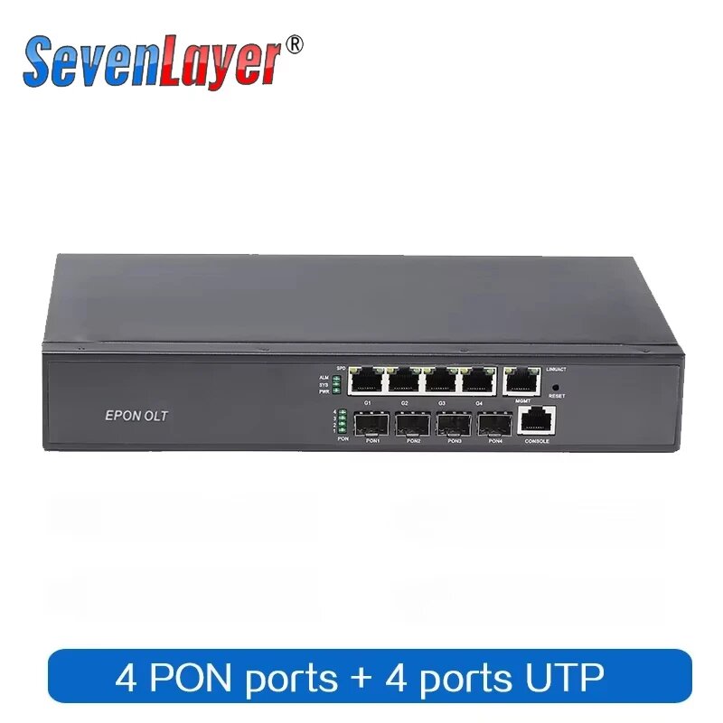 SevenLayer 4 PON + 4 UTP EPON OLT, 4EPON OLT Ver.1