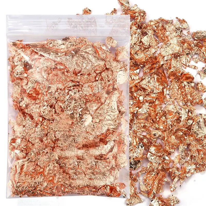 Золотые хлопья сусального золота LIEBE ENGEL для декора Rose Gold-1g