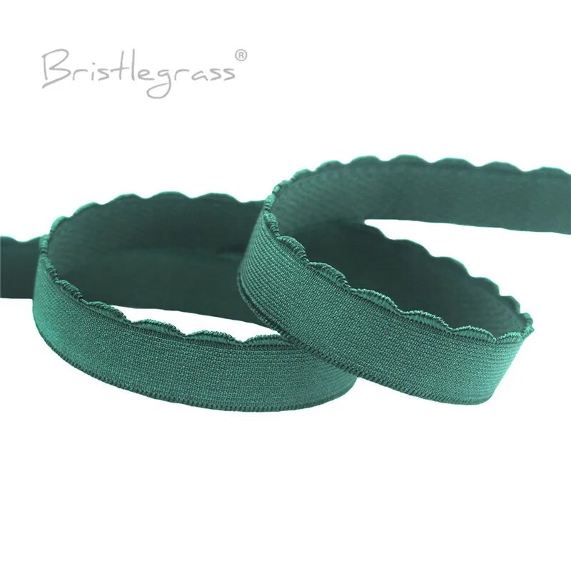 Темно-зеленая нейлоновая эластичная лента Bristlegrass 10mm-5 Yards