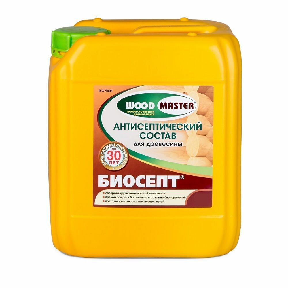 Антисептический пропиточный состав для древесины Woodmaster Биосепт (10л)