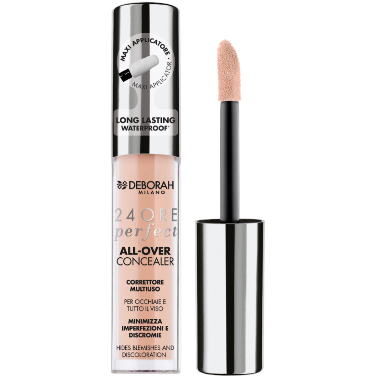Корректор жидкий, Deborah Milano, 24 Ore Perfect All Over Concealer, тон 01 белоснежный, 5.5 г