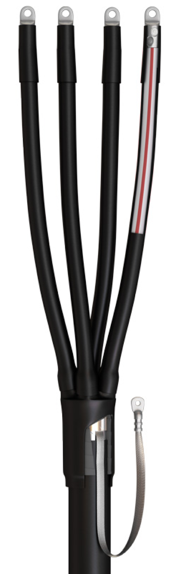 Муфта кабельная концевая КВТ 4ПКТп(б)-1, изоляция пластик, черная, 505мм, 16/25мм2, 4 жилы / электрика