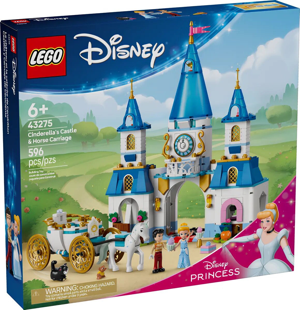 Конструктор LEGO Disney Princess 43275 Замок Золушки и конная карета