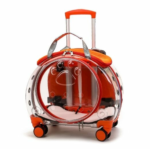 Сумка переноска для кошек и собак мелких пород TYHJ 42 см х 28 см х 32 см разборная до 12 кг/Чемодан рюкзак для переноски / ХИТ2024 , Оранжевый